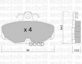 К-т дисков. тормоз. колодок Metelli арт. 2200952