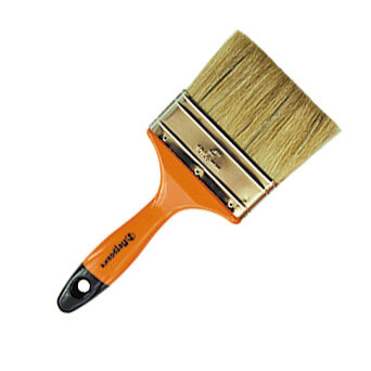 Кисть плоская "Профи", светлая натуральная щетина, пластиковая ручка П130 петрович (Артикул: 4100000183; Размер 100 мм)
