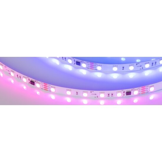 Светодиодная лента Arlight SPI-B60-10mm 24V RGB-PX6-BPT (12 W/m, IP20, 5060, 5m) (, бегущий огонь)
