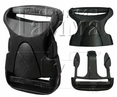 Gamma 2 фурнитура сумочная пластик SB17 пряжка-замок фастекс 50 мм черный для изделий