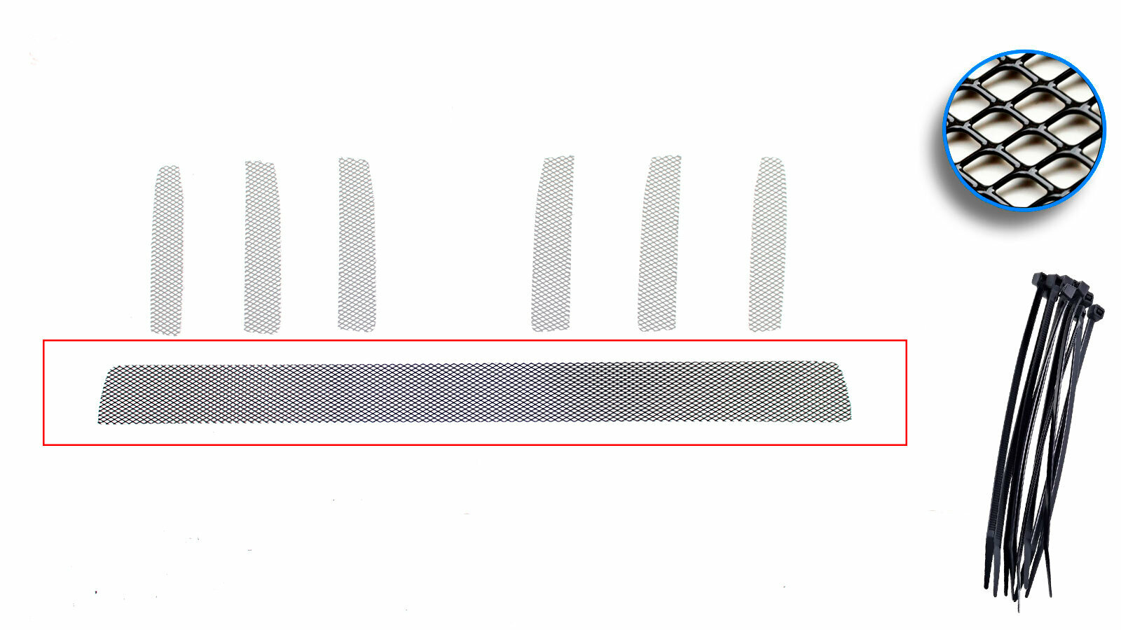 Защитная сетка радиатора для TOYOTA LC PRADO 150 2009-2014, низ, 1шт