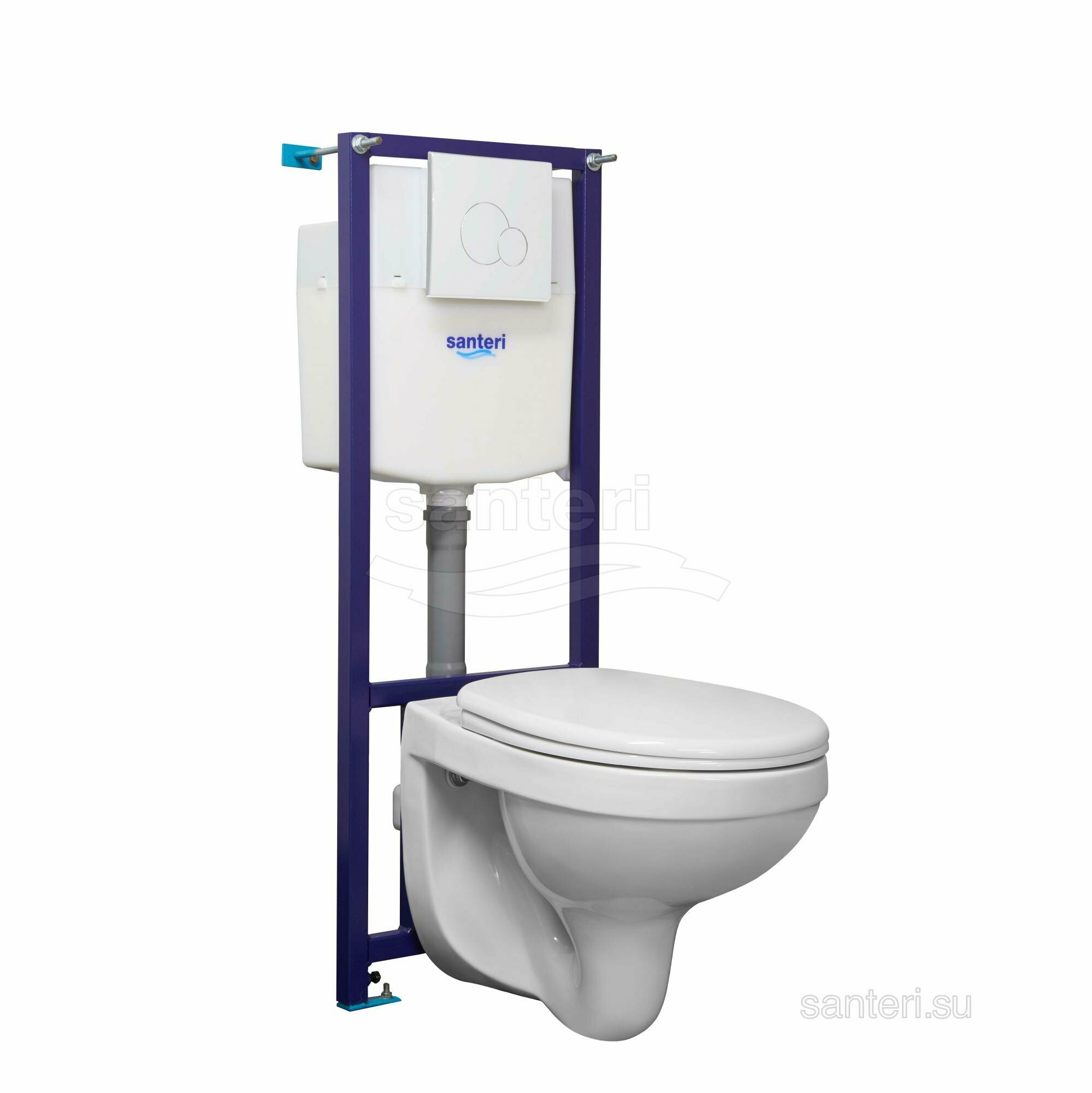 Santeri Комплект 4 в 1 Альфа с подвесным унитазом с сиденьем 1.3815.9. S00.00B.2 Santeri