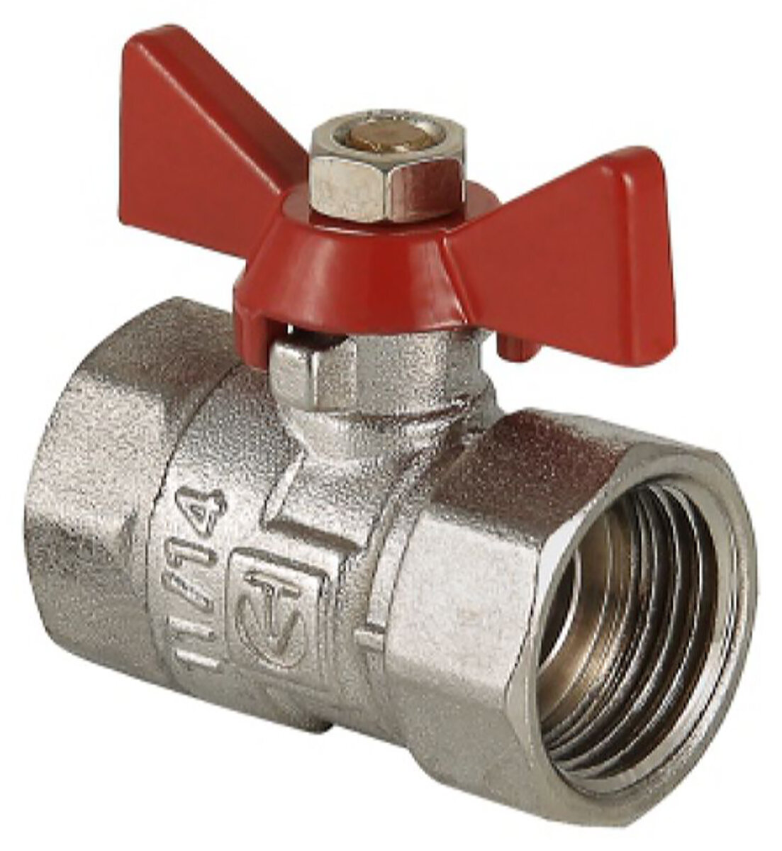 Кран шаровый латунь никелированный VALTEC COMPACT VT.092 1/2"