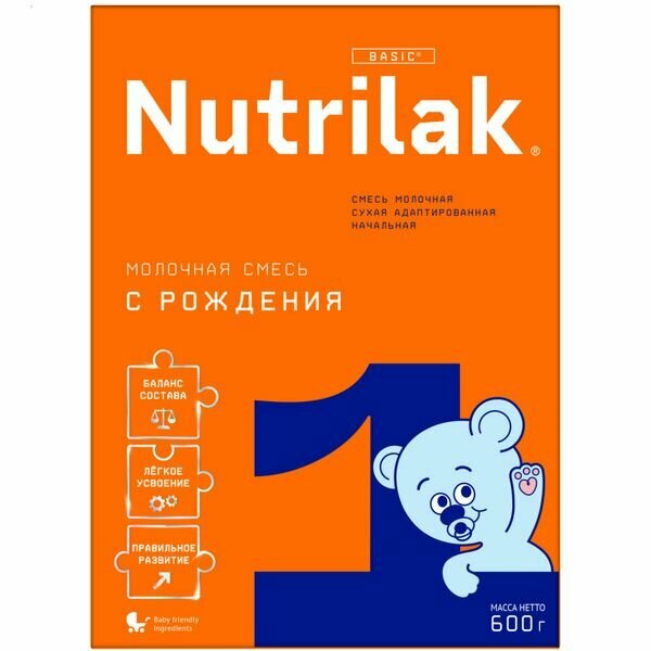 Смесь сухая молочная адаптированная начальная 1 Nutrilak/Нутрилак 600г