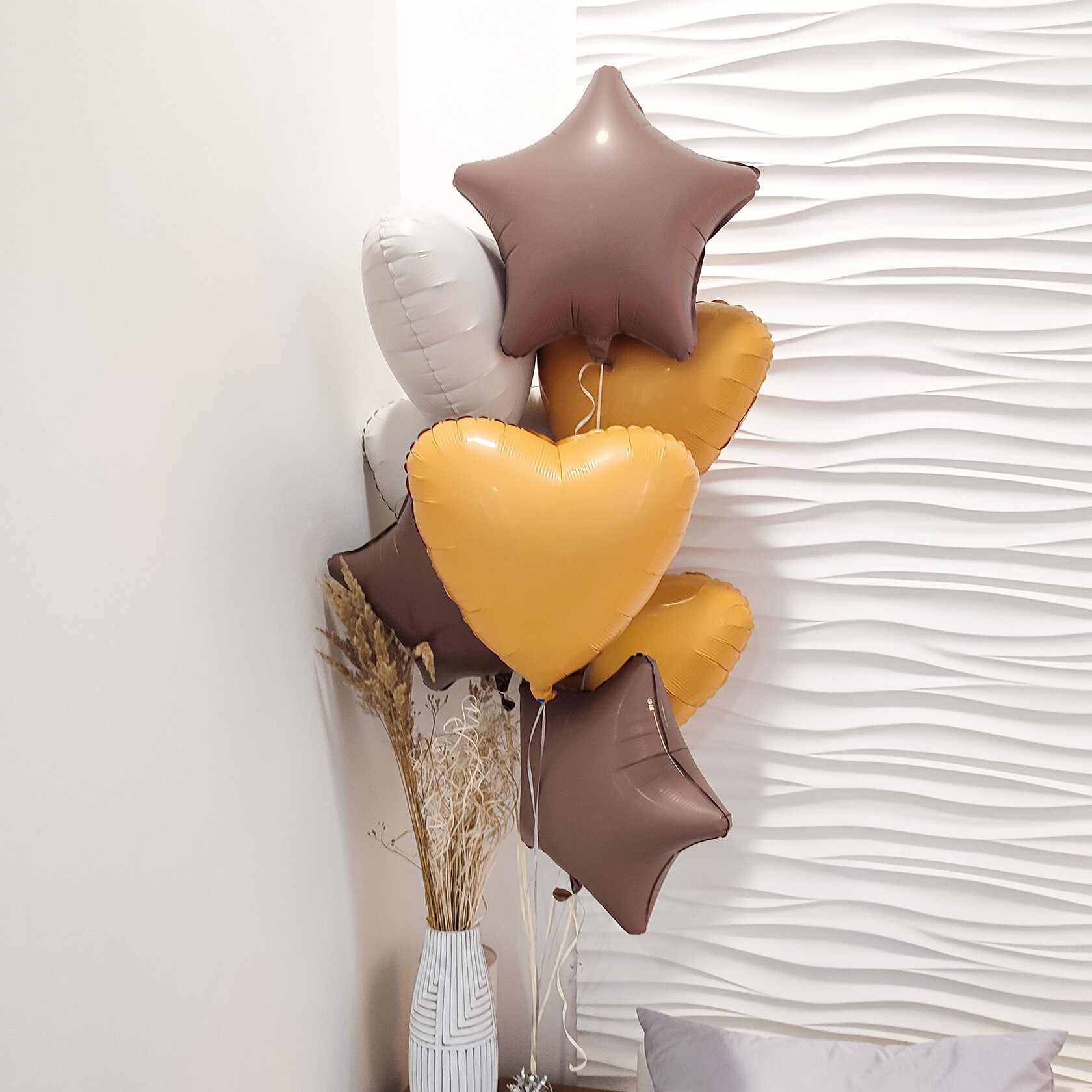 Фонтан из воздушных шаров Мистический кофе, 8 шт