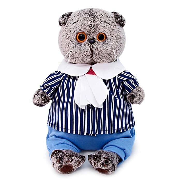 Мягкая игрушка Basik&Сo Кот Басик в морском костюме (Ks25-118)