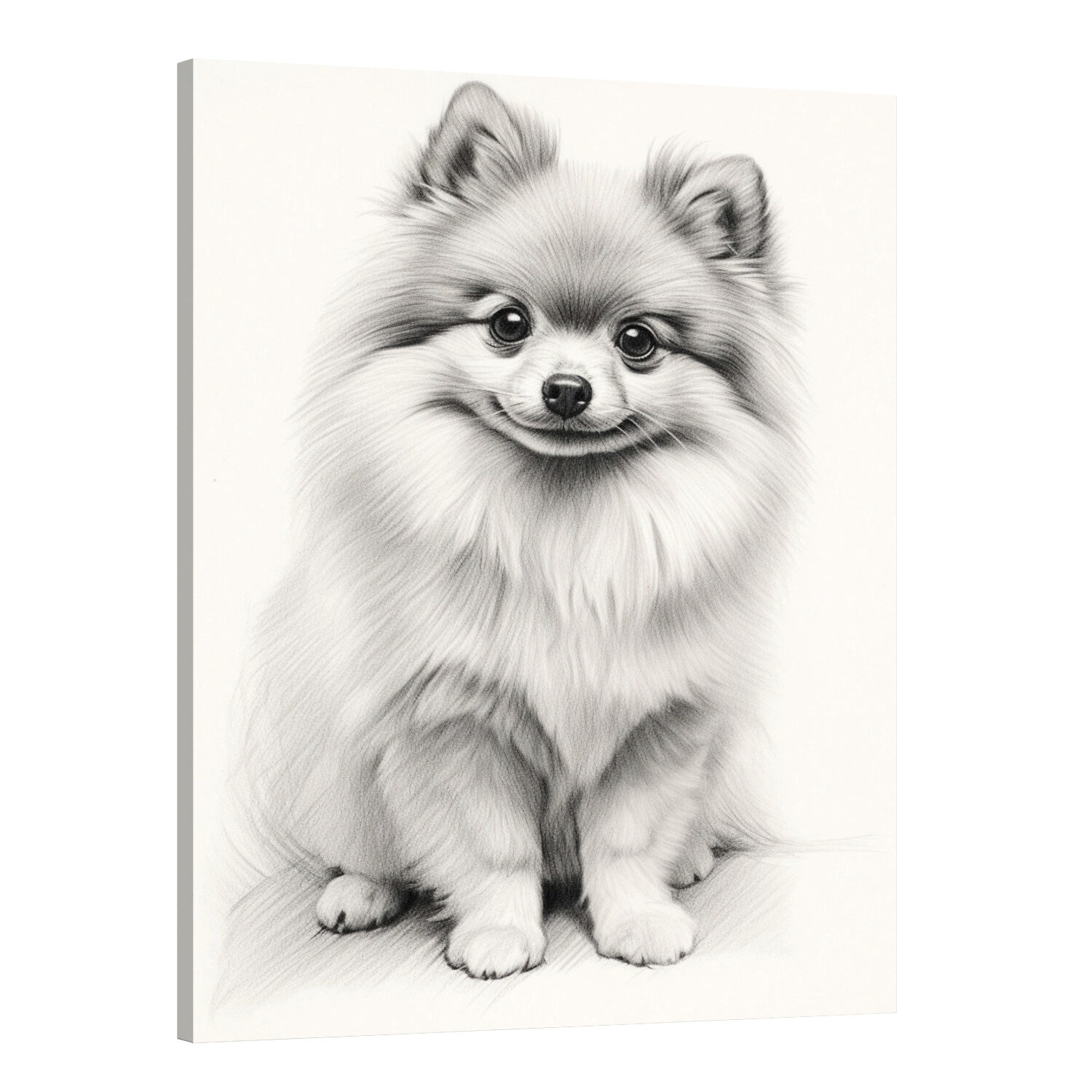 Интерьерная картина 50х70 "Шпиц: элегантность и изящество в одном образе"