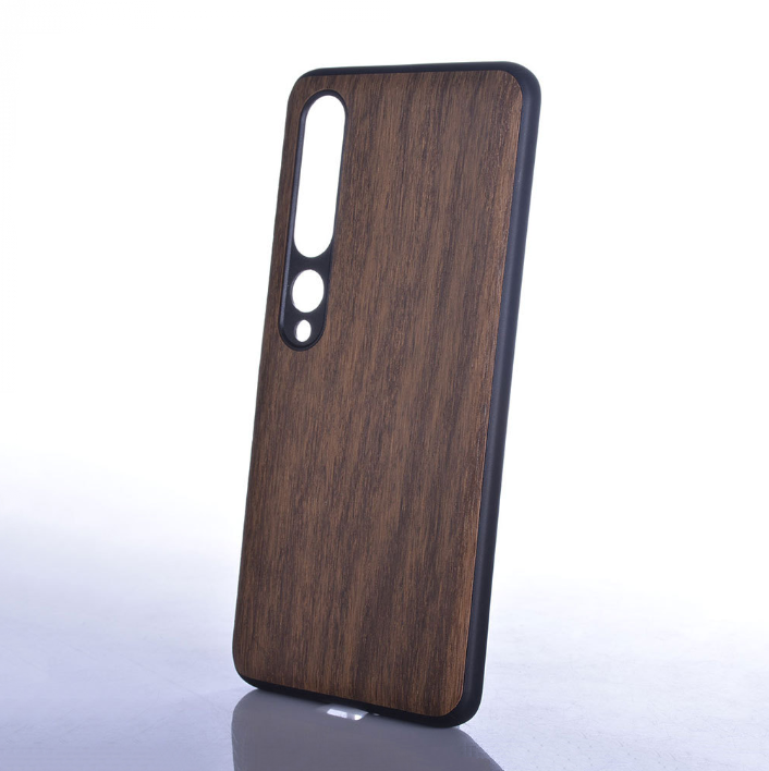 Деревянная из натурального бамбука MyPads задняя панель-крышка-накладка для Xiaomi Mi 10 Pro темно-коричневый