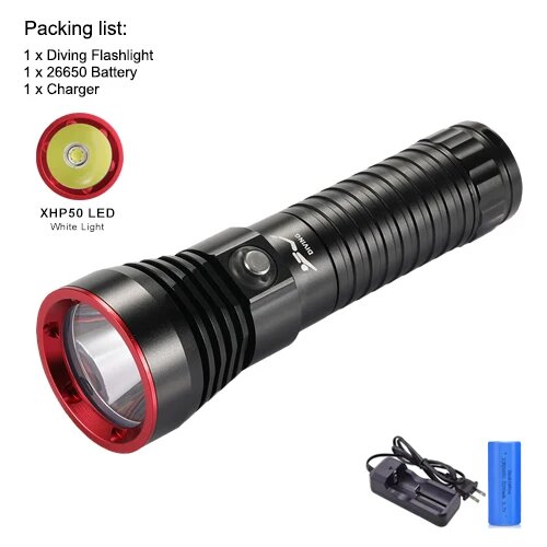 Фонарик для дайвинга Asafee, 80 м, XHP70