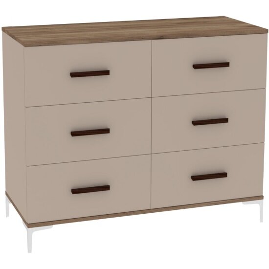 Комод Глазов Мебель Кара 4 (спальня) (Дуб Табачный Craft/Велюр)