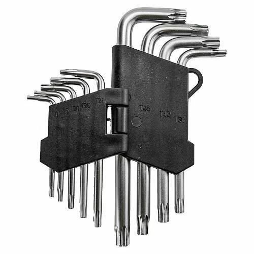 Набор ключей TORX T10-T50 звездочки, Cr-V сталь, 9 предметов