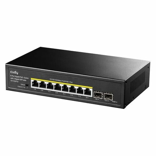 Коммутатор CUDY GS1008PS2, неуправляемый