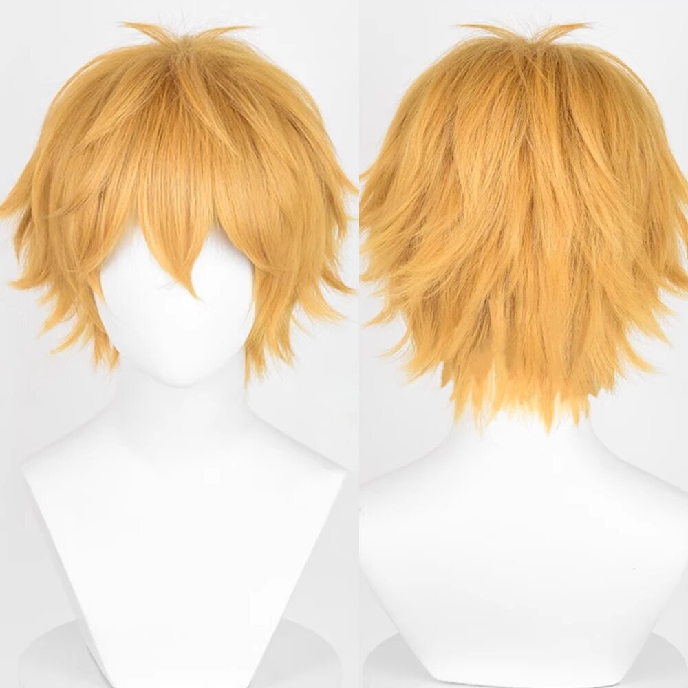 Синтетический парик RANYU короткий прямой светло-желтый