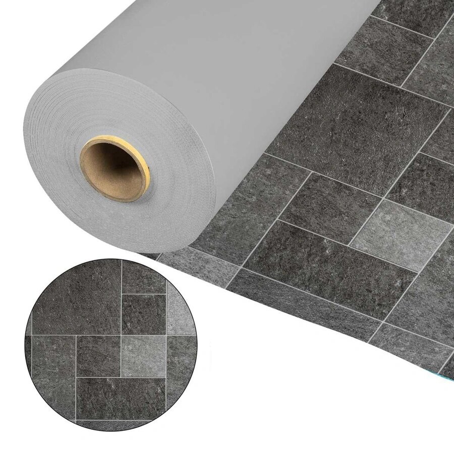 Плёнка ПВХ Cefil Touch Vulcano (плитка), 1,65 x 25 м, цена - за 1 рулон