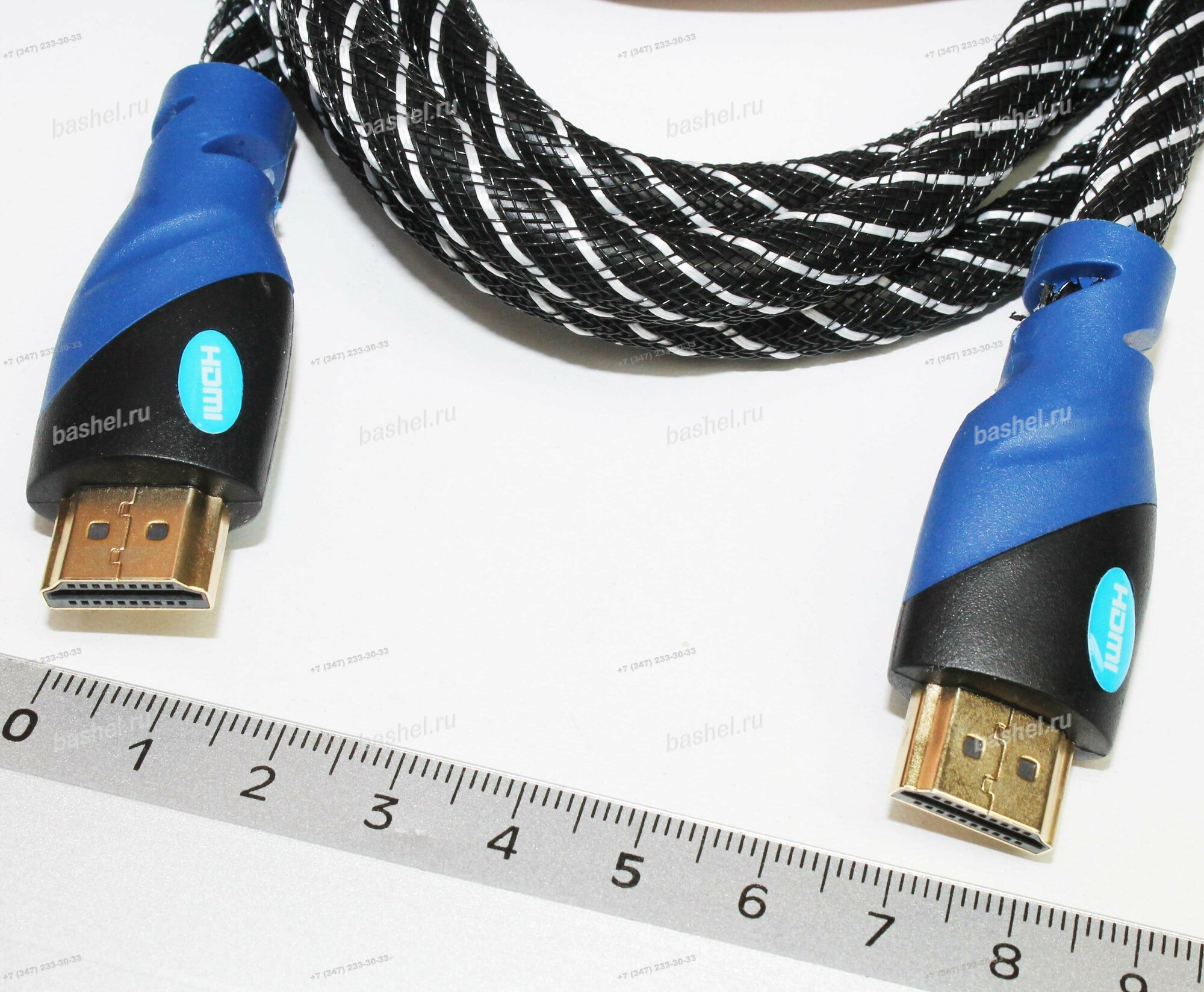 Шнур HDMI-HDMI DAYTON (шт. позол. пласт, шелк д.7,3 мм, version 1.4) 5,0 м