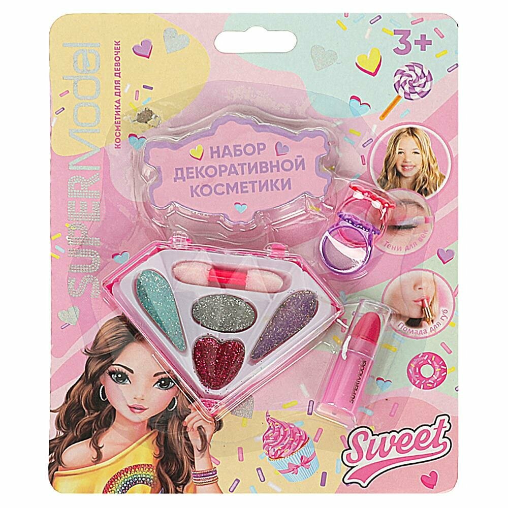 Косметика для девочек тени с блестками, помада Милая леди 70536D-TM-ML