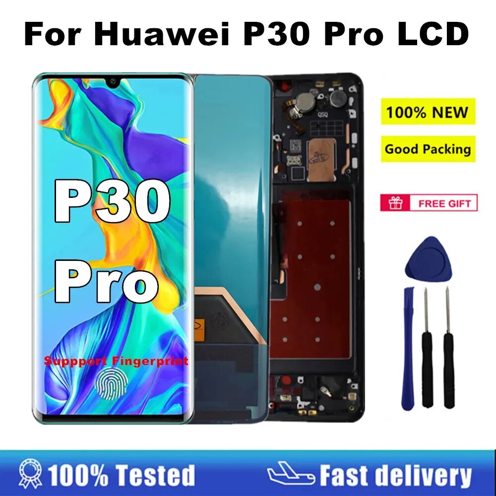 6,47-дюймовый OLED-дисплей OEM P30 Pro для Huawei P30 Pro, сенсорный экран, дигитайзер TFT No Frame