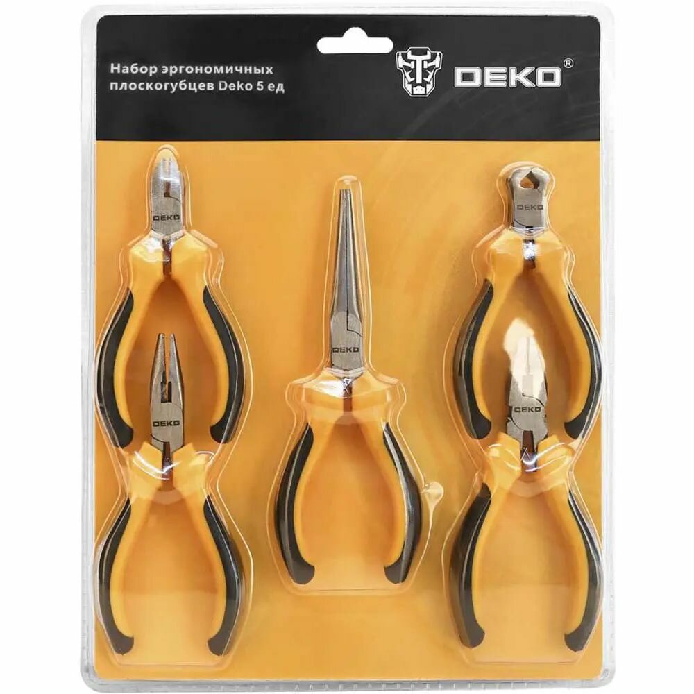 Набор шарнирно-губцевого инструмента Deko 065-0228, 5 предм.