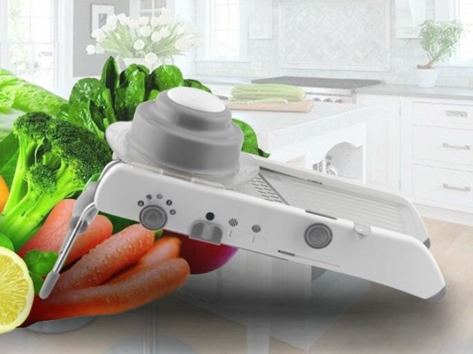 Регулируемая ломтерезка-мандолина, овощерезка из сплава для нарезки помидоров, картофеля, сыра, лука и т. д. -jua