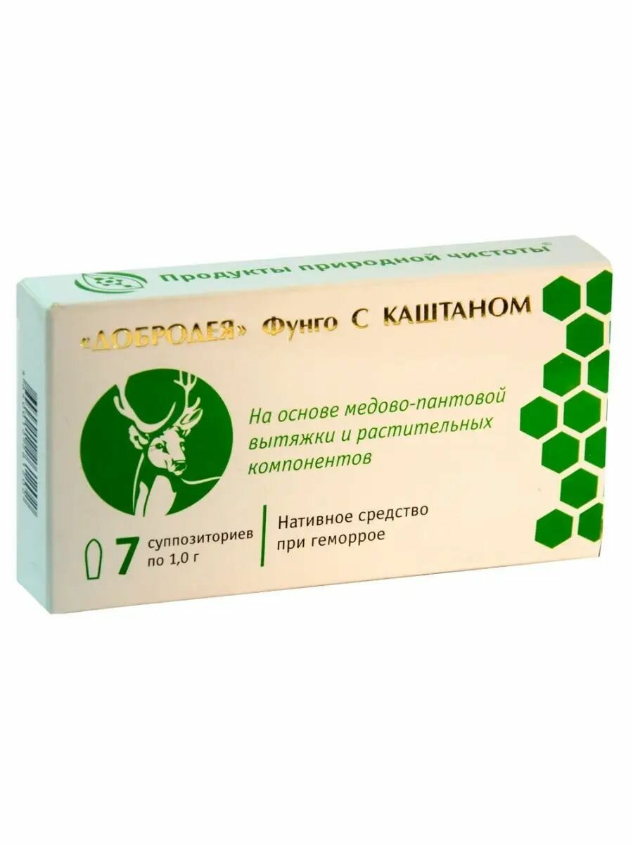 Добродея Фунго с каштаном свечи при геморрое