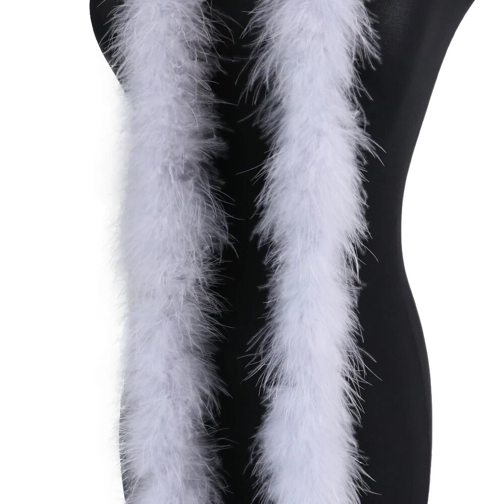 Пушистые шали из перьев индейки DailyBesdeals 2 метра Light Grey