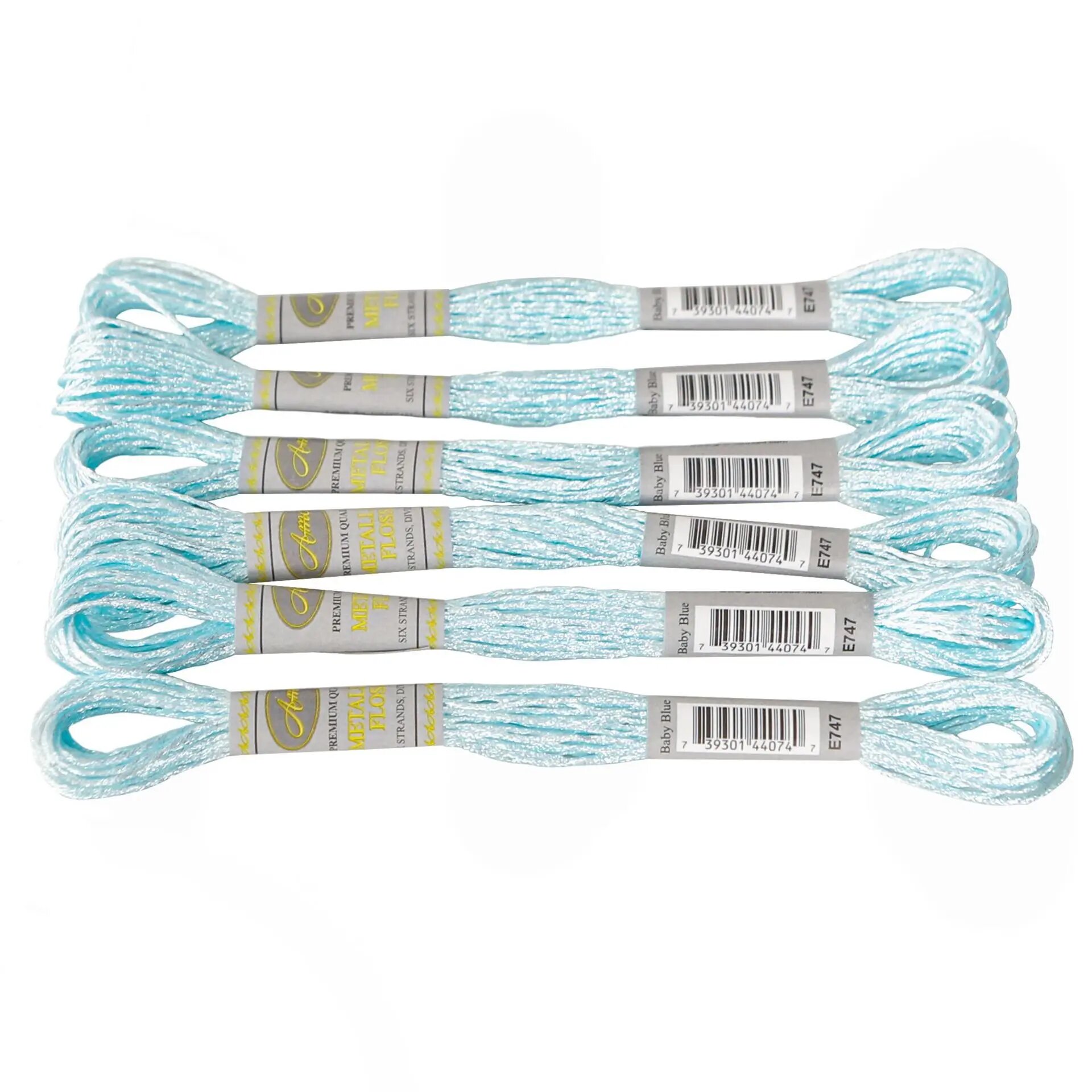 Металлическая нить для вышивки Pemiunm 6 шт. Baby Blue