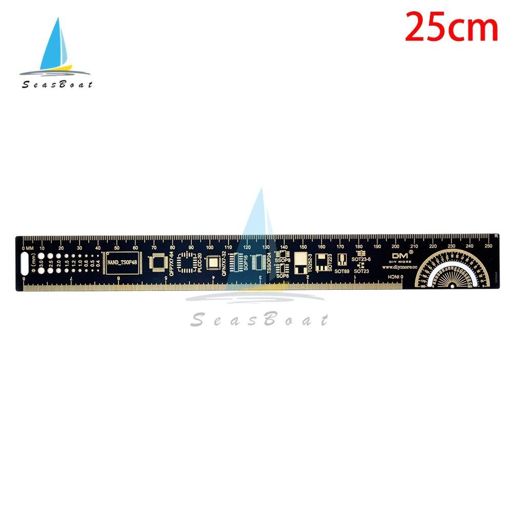 Aideepen Линейка для печатных плат 4 см, 15 см, 20 см, 25 см 25cm