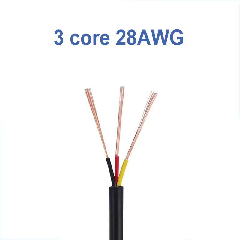 Медный сигнальный кабель QvvCev 1/5/10/20 м 22 24 26 28AWG 2 3 4-контактный 3core 28awg, 5m