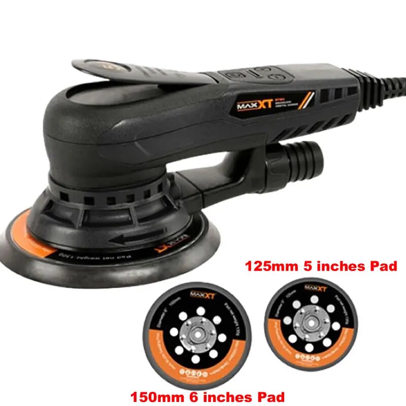 MAXXT Полировальная машина 125/150 мм, 350W, ЕС, 2 насадки