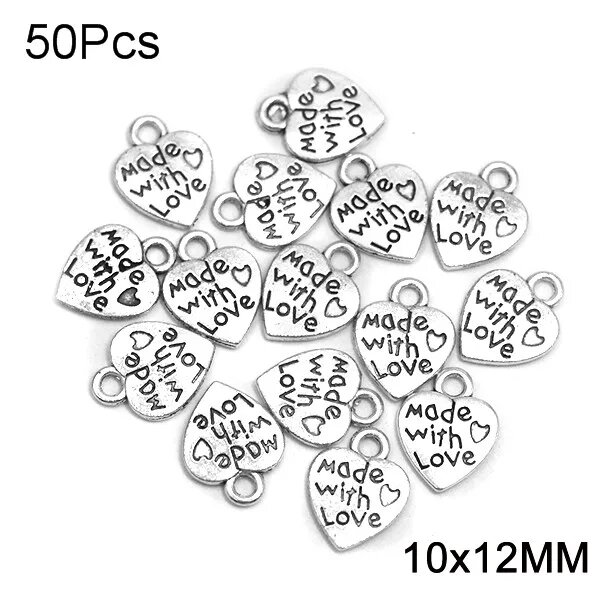 Металлические этикетки для одежды vblingstone 50Pcs Silver Heart