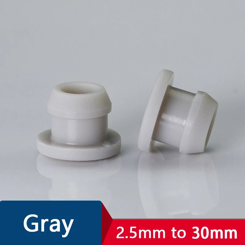 Заглушки для отверстий из силикона 2.5-50.6 мм A-28mm, Gray