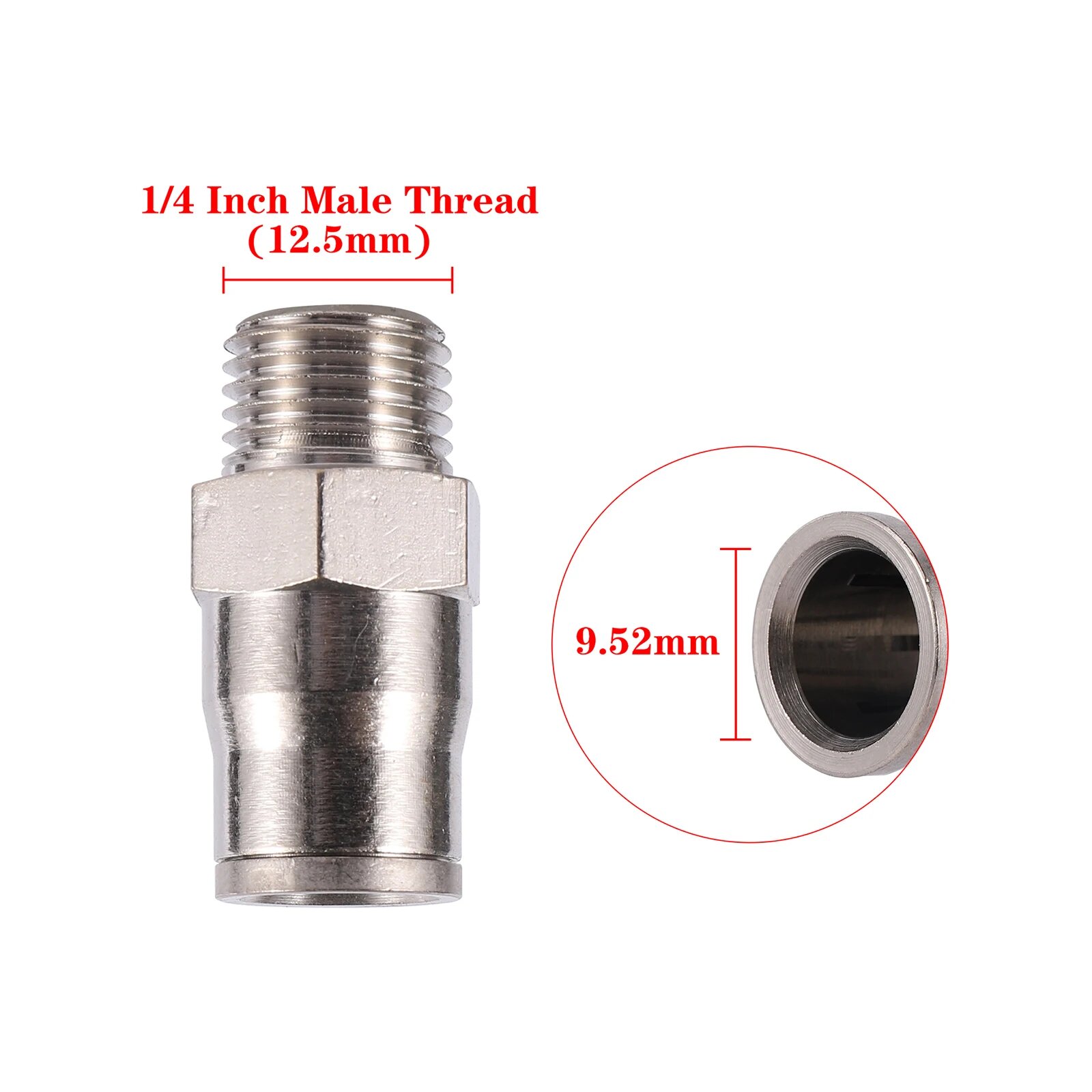 1/4 Inch Male Thread (12.5mm)