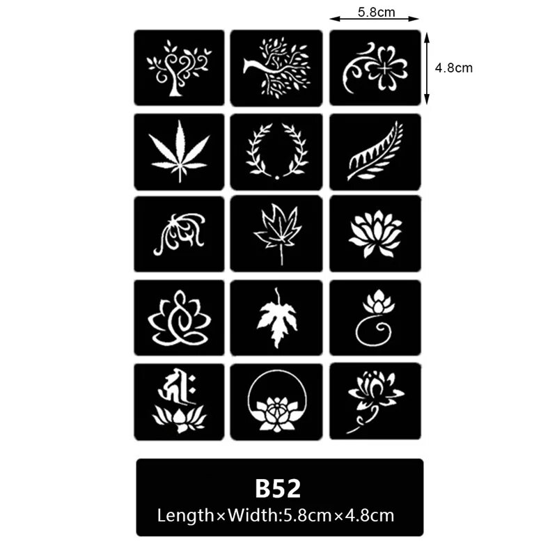 Многоразовые трафареты для татуировок B52