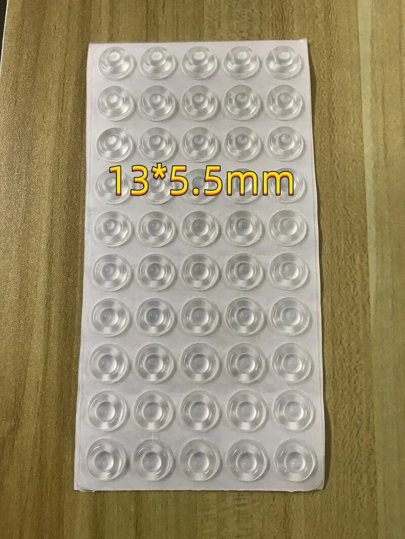 Самоклеящиеся пробки для дверей, прозрачные резиновые прокладки для мебели, задние защитные силиконовые бамперы для шкафа Белый, 13X5.5mm 50pcs