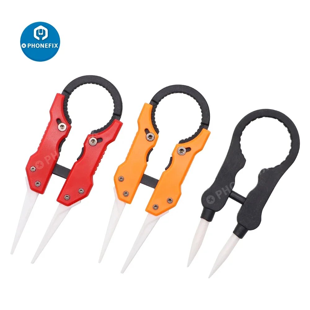 3 шт. керамический Пинцет для пайки, нержавеющая сталь, антистатический, с обратной кислотой, устойчивый к электрону, магнитный керамический пинцет