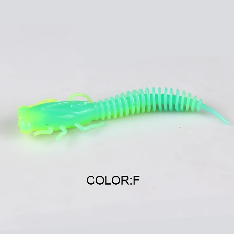 BEARKING Larva Soft Lure 50/75/100 мм Зеленый, 50mm 10pcs, F
