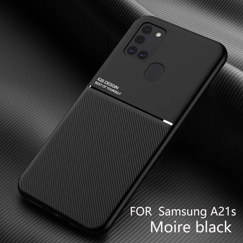 Чехол для Samsung Galaxy A21s, черный, матовый