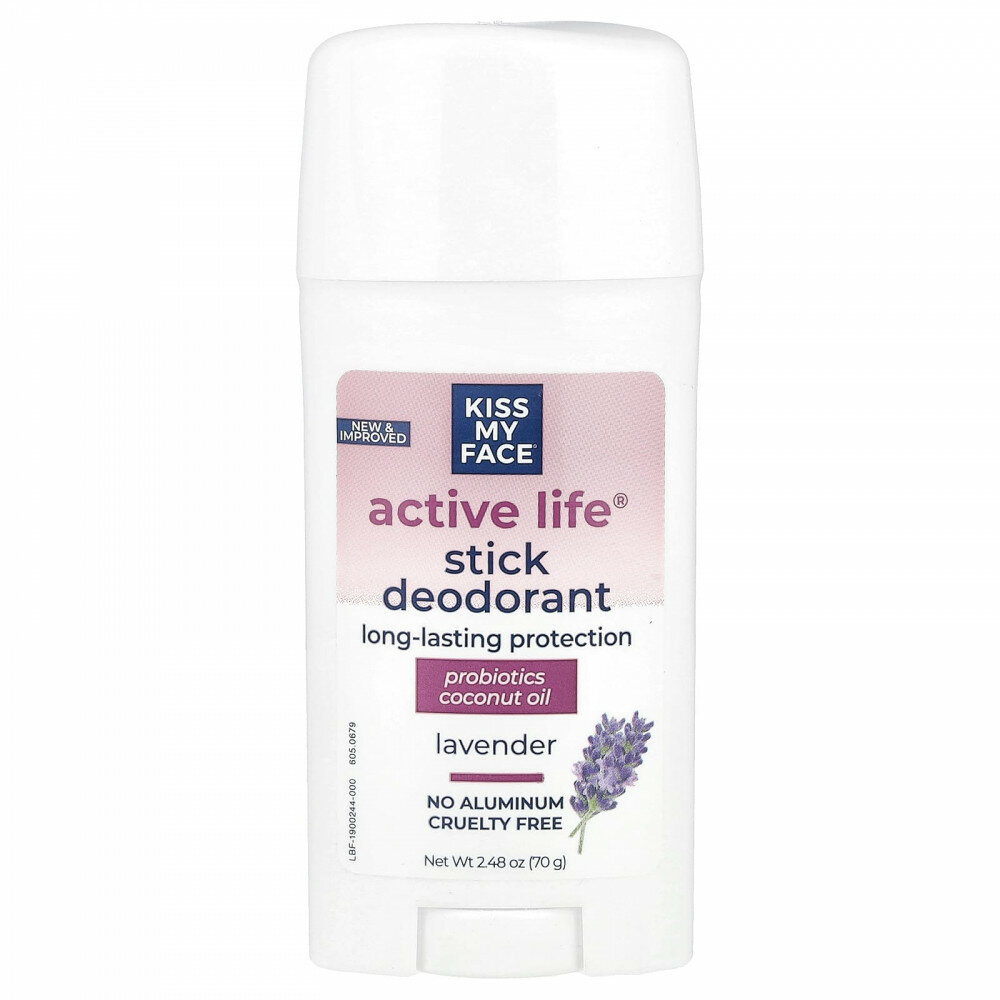 Kiss My Face, Active Life®, дезодорант-стик, лаванда, 70 г (2,48 унции)