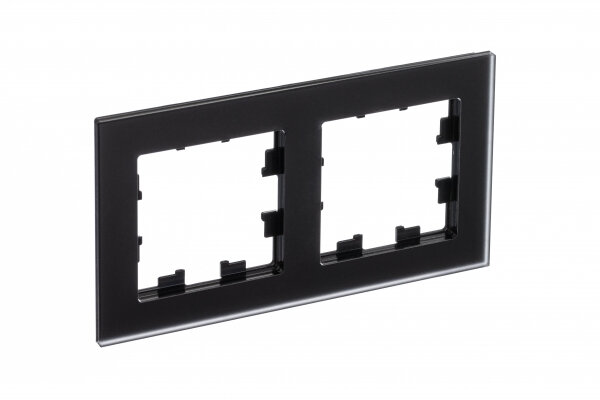 Рамка 2-постовая цвет черный матовый, горизонт. и вертик, IP20 AtlasDesign Systeme Electric ATN331002 (10шт.)