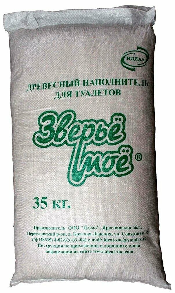 МОЕ Наполнитель древесный в гранулах 6мм 35кг