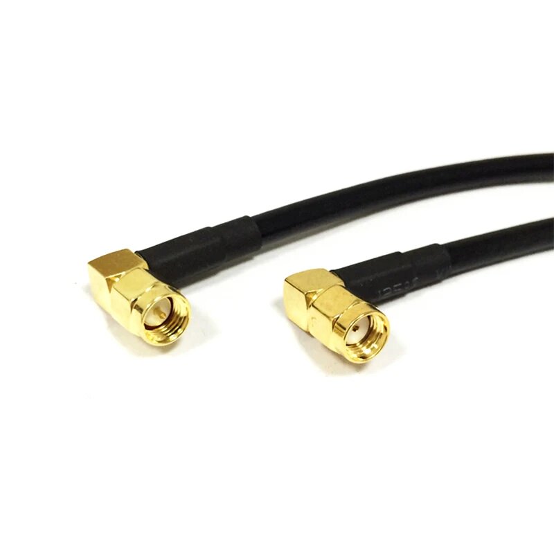 DexMRtiC Адаптер SMA на RP-SMA 90 градусов RG316 RG174 RG58 RG142 15/40/100 см 10CM, RG58