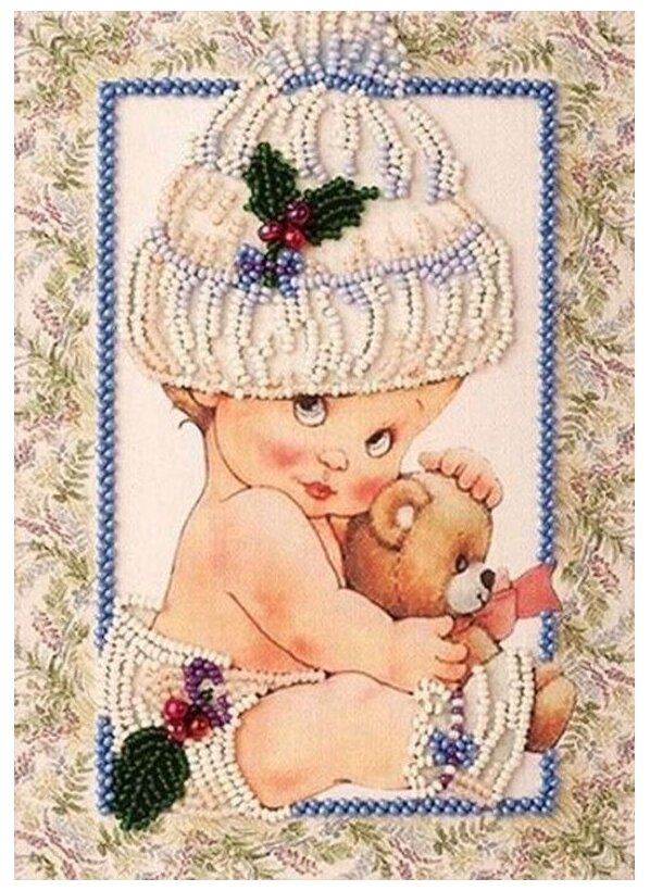 Радуга бисера Набор для вышивания бисером Мой мишка (В-506), разноцветный, 18 х 13 см