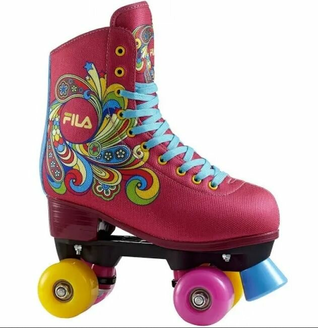 Коньки роликовые квады FILA BELLA pink