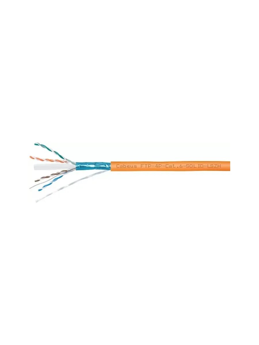 Кабель витая пара F/UTP 6 кат. 4 пары Cabeus FTP-4P-Cat.6-SOLID-LSZH