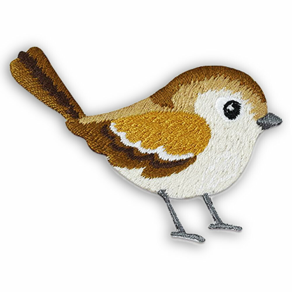 Шеврон Avelcro "Воробушек", на липучках, полиэстер, 5,6x4 см