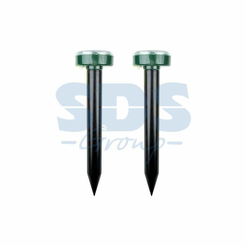 Набор ультразвуковых отпугивателей кротов (R 20м х2) на солнечной батарее REXANT