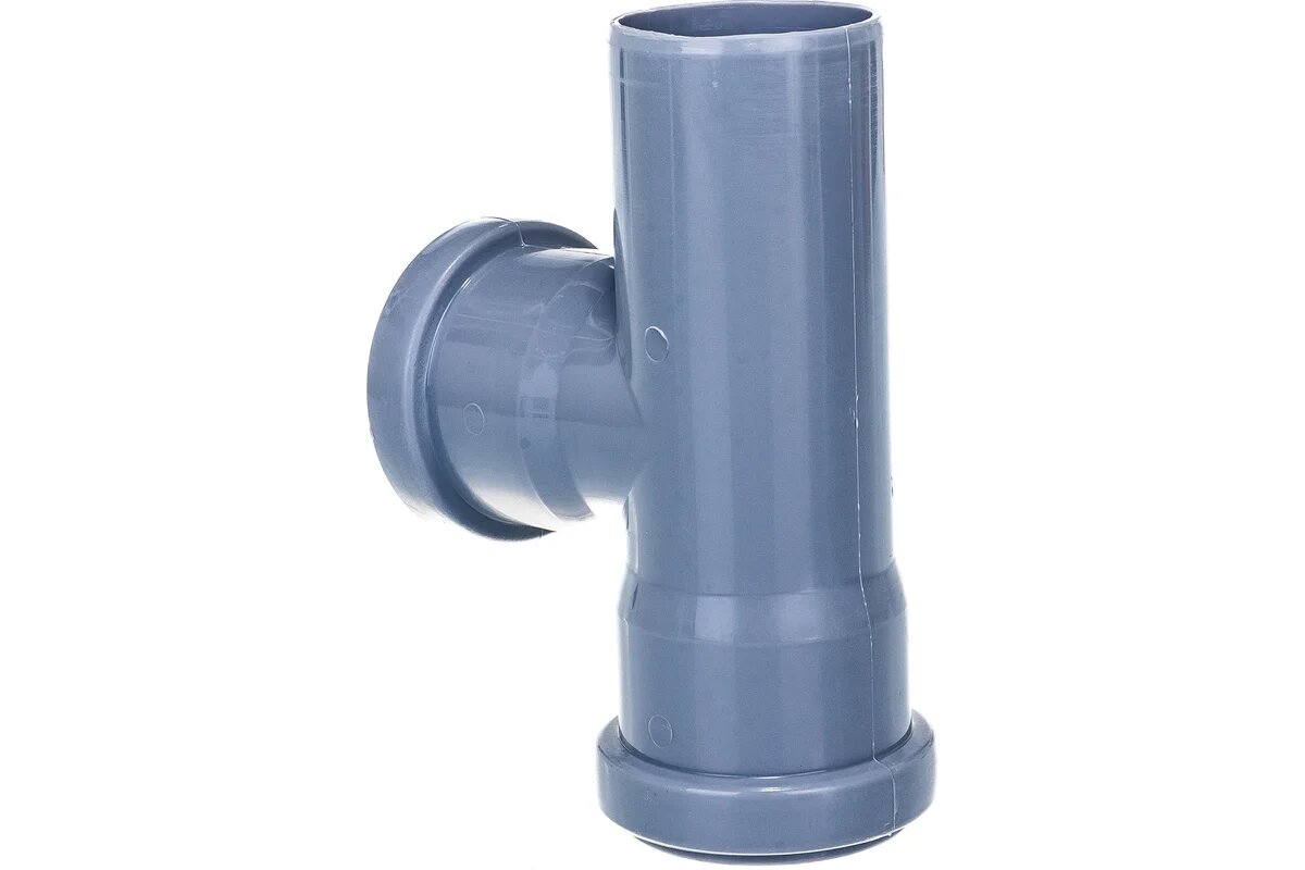 Канализационный тройник RTP D 50х50 мм 87 град серый полипропиленовый фитинг для внутренней канализации