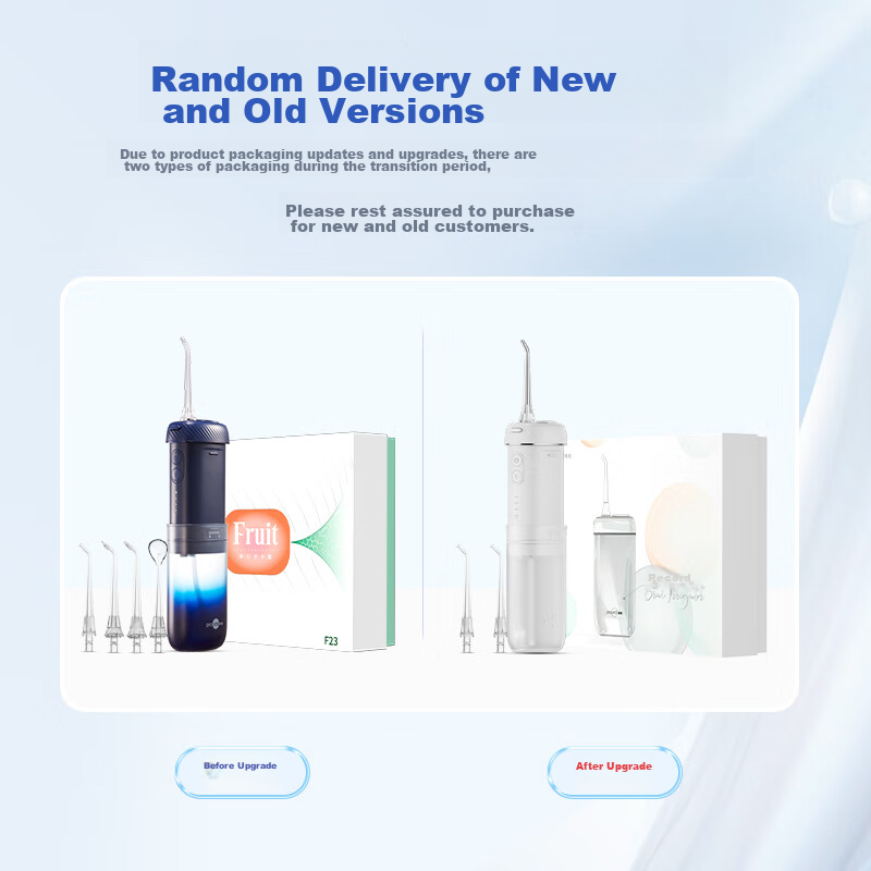 Ирригатор Prooral Water Flosser F23 с насадками, цвет Seagull Gray