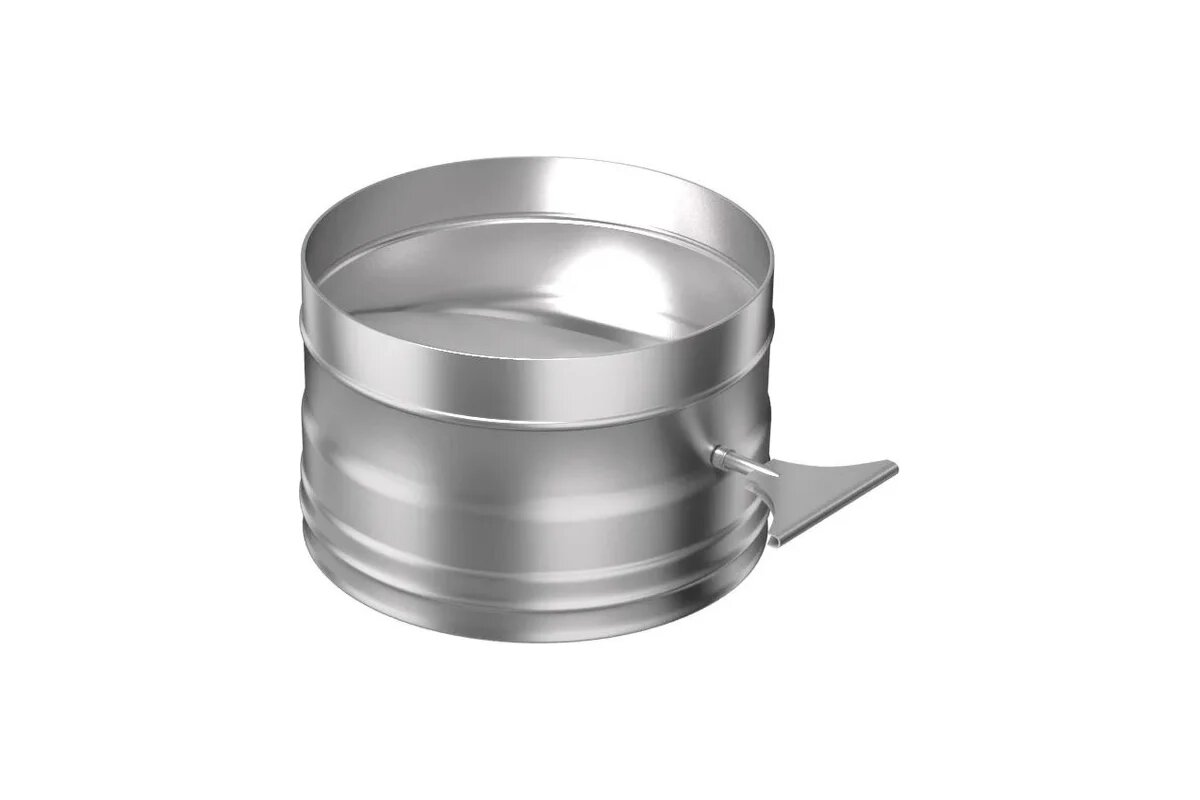 Поворотный шибер металлик И ко 150 мм из нержавеющей стали AISI 430 толщиной 0.8 мм