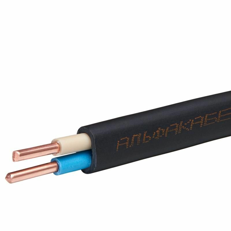 Кабель Альфакабель "ВВГ-Пнг(А)", 2х2,5 мм2, 0,66 кВ, бухта 10 м (291956)